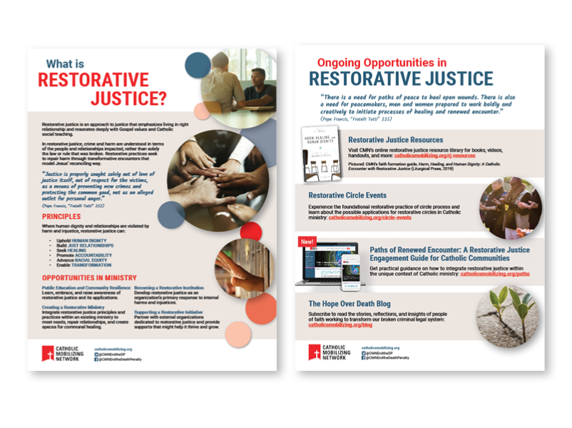 [One-Pager] What is Restorative Justice? - Catholic Mobilizing Network
